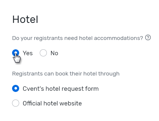 Collecting Hotel Requests in Your Event