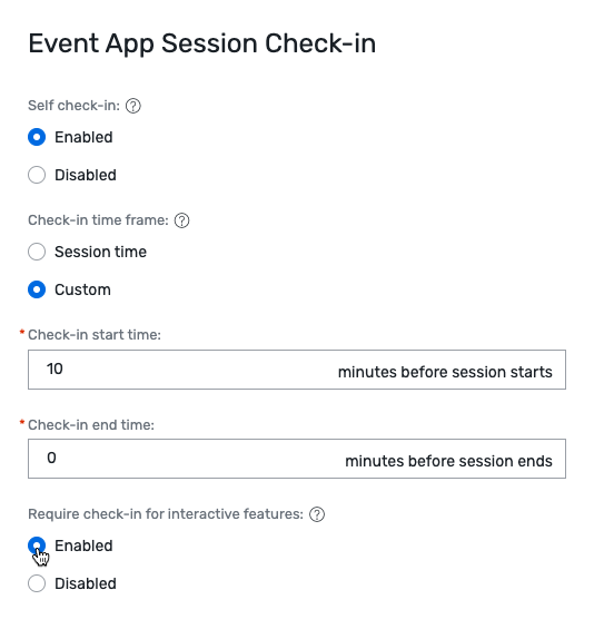 Configuring Session Check-In for Your Event App