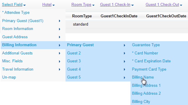 Mapping Passkey Room List Fields