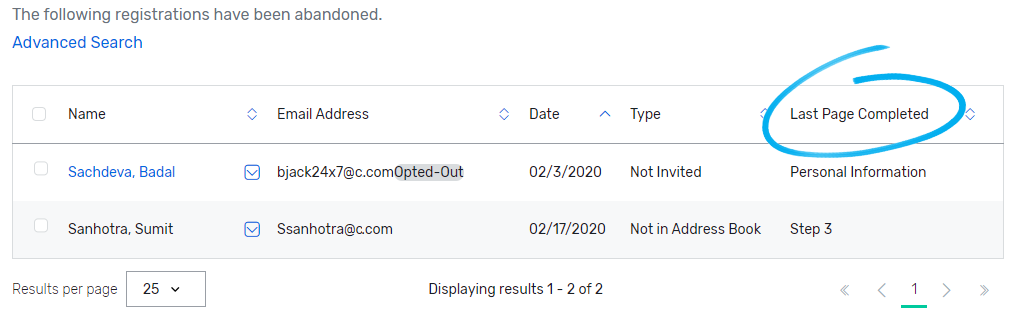 Managing Abandoned Registrations