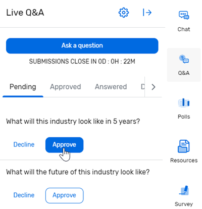 Moderating Live Q&A