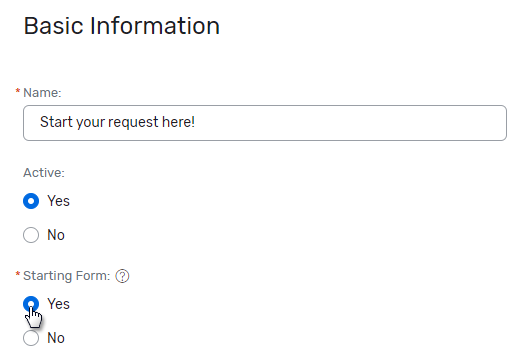 Setting Up Decision Trees for Meeting Request Forms