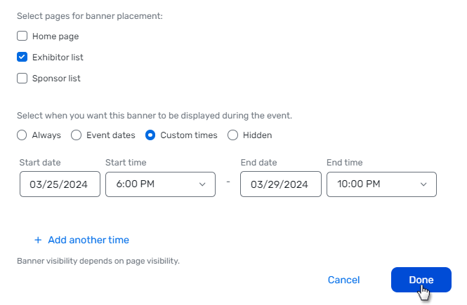 Creating Page Banners for Attendee Hub