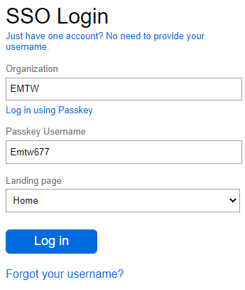 Using Single Sign-On with Passkey
