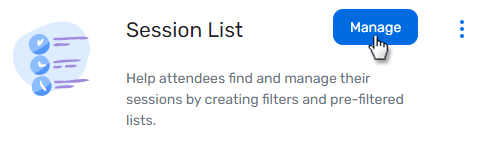 Configuring Session List Filters and Views for Attendee Hub