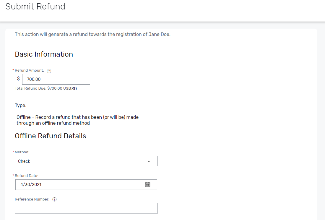 Refunding a Transaction