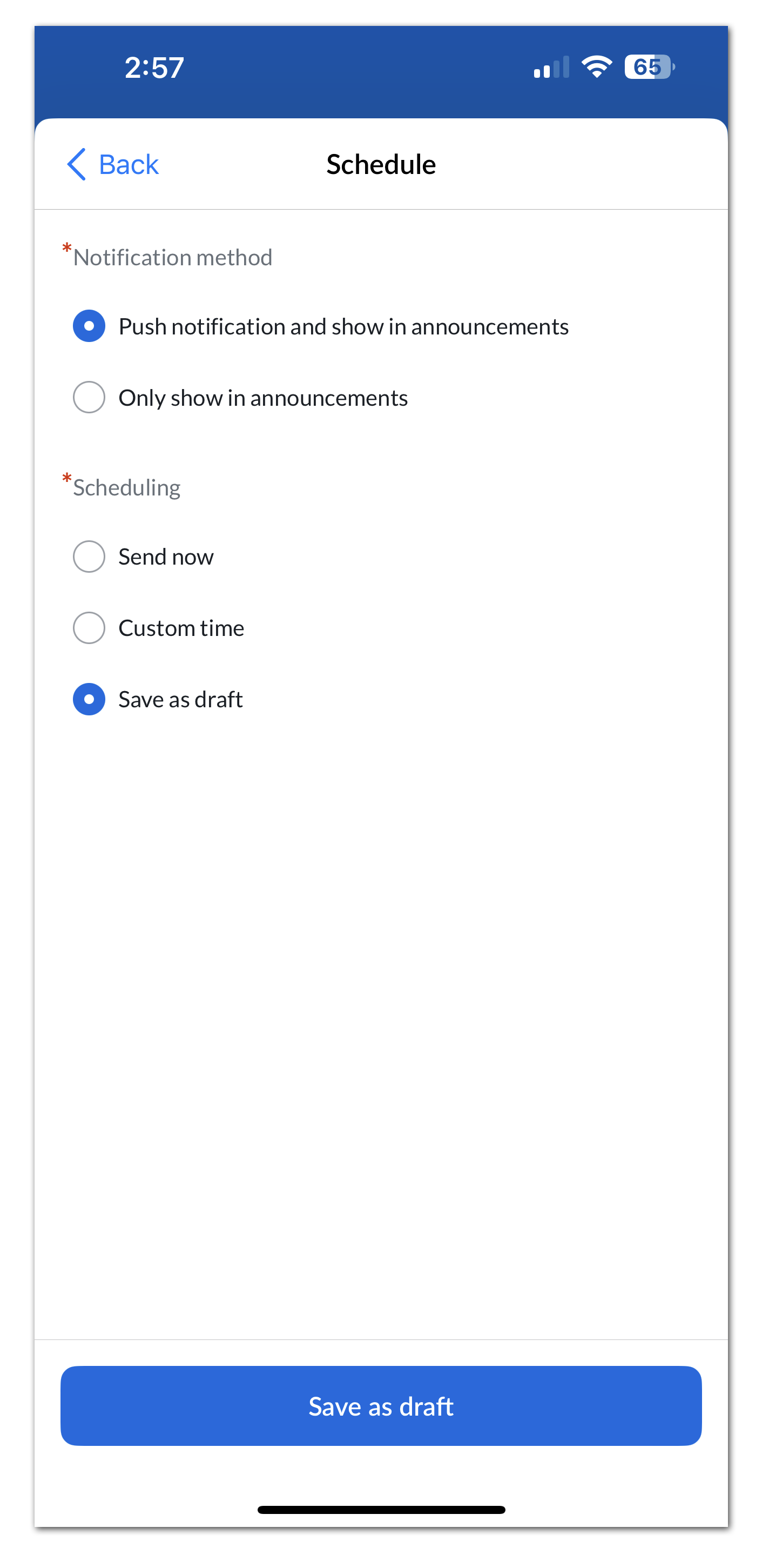 Managing Notifications for Attendee Hub
