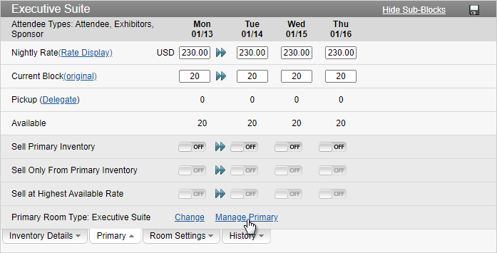 Enabling Primary Inventory in Your Event
