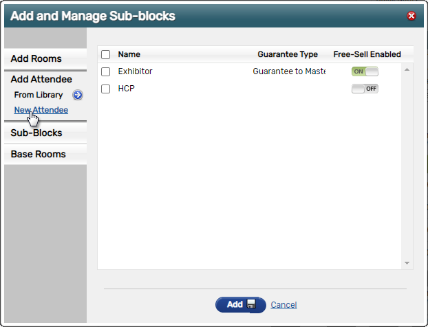 Managing Attendee Types in a Passkey Event