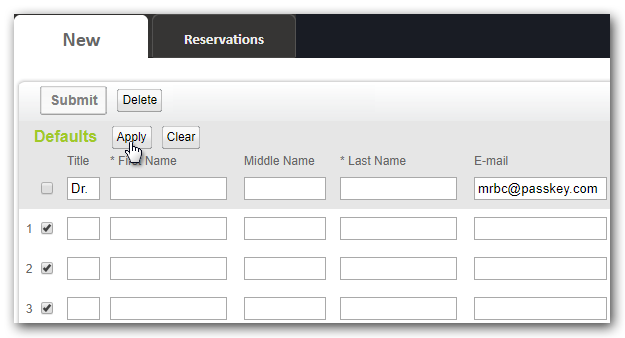 Using the Multi-Room Booking Tool