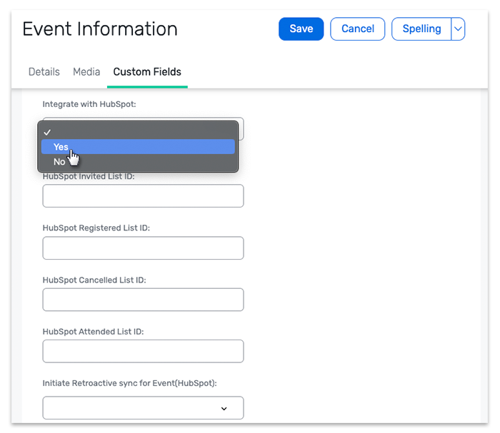 Integrating Hubspot Custom with your Event