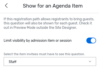 Adding Event Questions