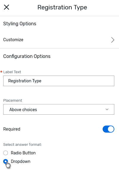 Adding Registration Types