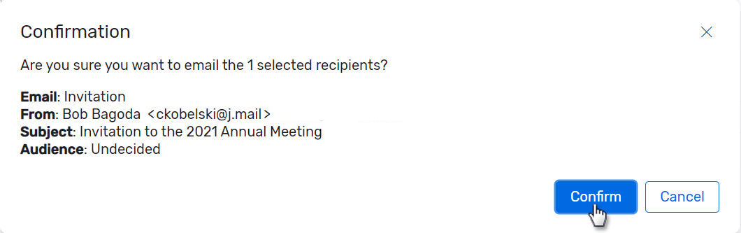 Manually Sending Event Emails