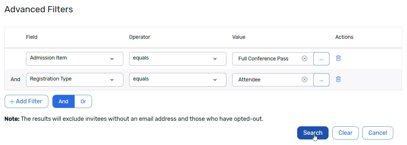 Manually Sending Event Emails