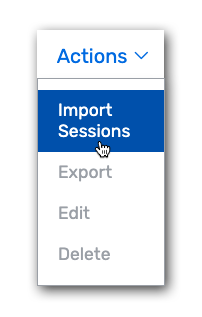 Importing Sessions