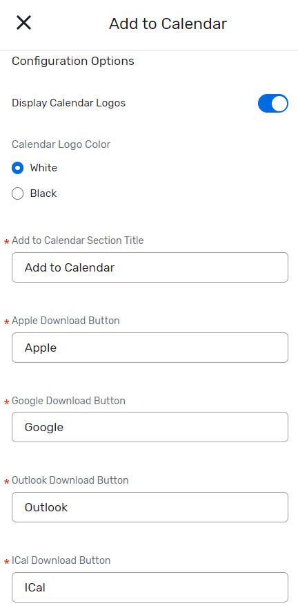 Using an Add to Calendar Link