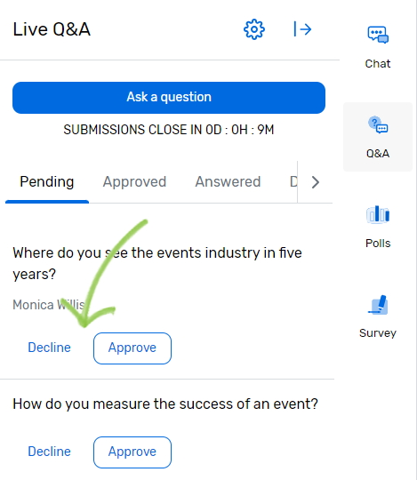Moderating Live Q&A