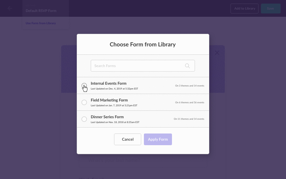 How to Use the Form Library