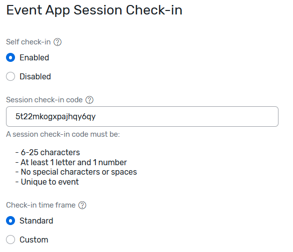 Configuring Session Check-In for Your Event App